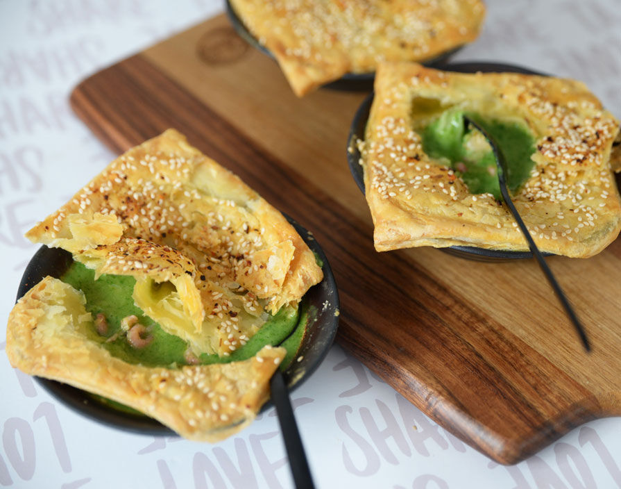 Oil & Vinegar | Spinach Soup en croute with Shrimp | Recipes